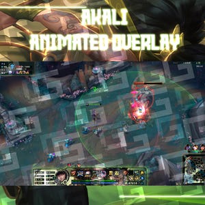 Akali Animated Stream Overlay Pack | HUD | Webcam | Panels | Animated ...