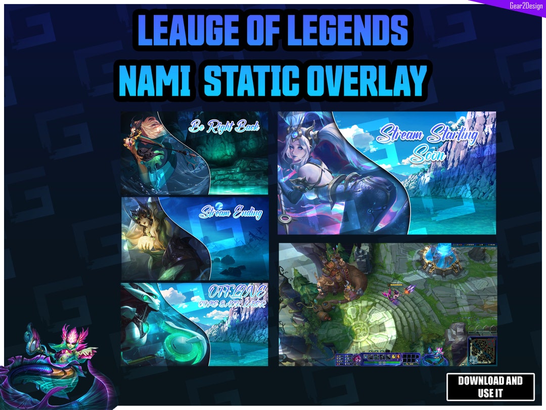Nami Stream Overlay Pack | HUD | Webcam | Panels | Static | Streaming ...