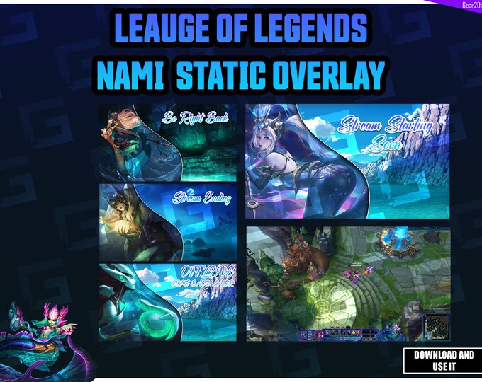 Nami Stream Overlay Pack | HUD | Webcam | Panels | Static | Streaming ...