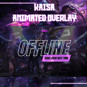Kaisa Animated Stream Overlay Pack | HUD | Webcam | Panels | Animated ...