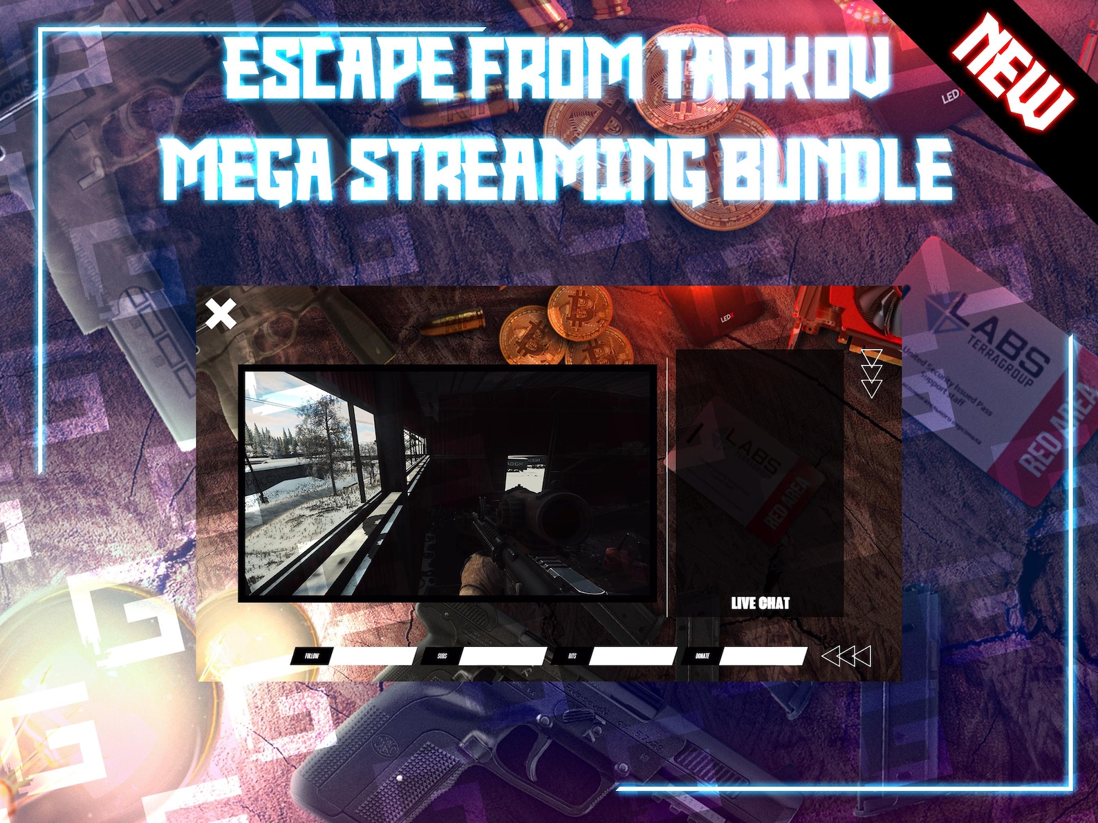 Escape From Tarkov Mega Streaming Bundle | Animated Overlay | Overlay ...