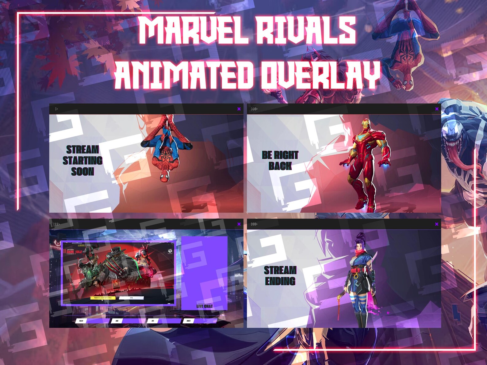 Marvel Rivals Animated Overlay | Marvel | Twitch | Streaming | Streamer ...