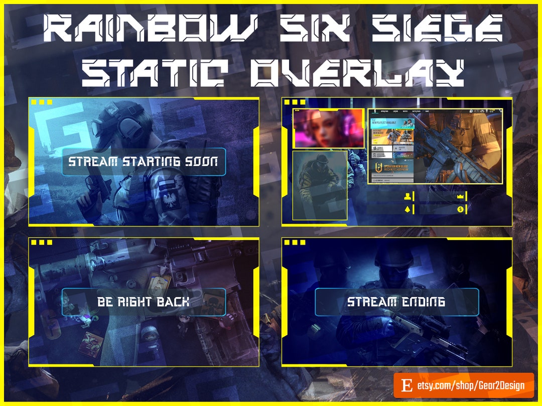 Rainbow Six Siege Overlay | Webcam | Panels | Static | Streaming ...