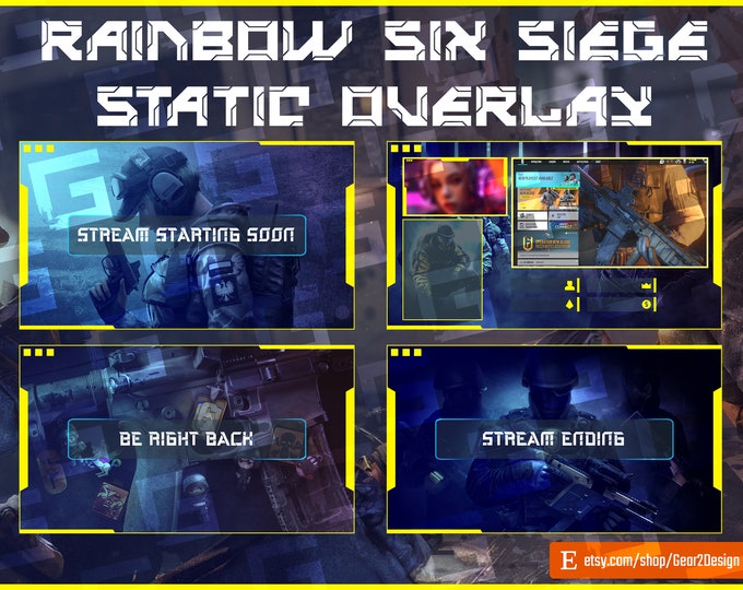 Rainbow Six Siege Overlay | Webcam | Panels | Static | Streaming ...