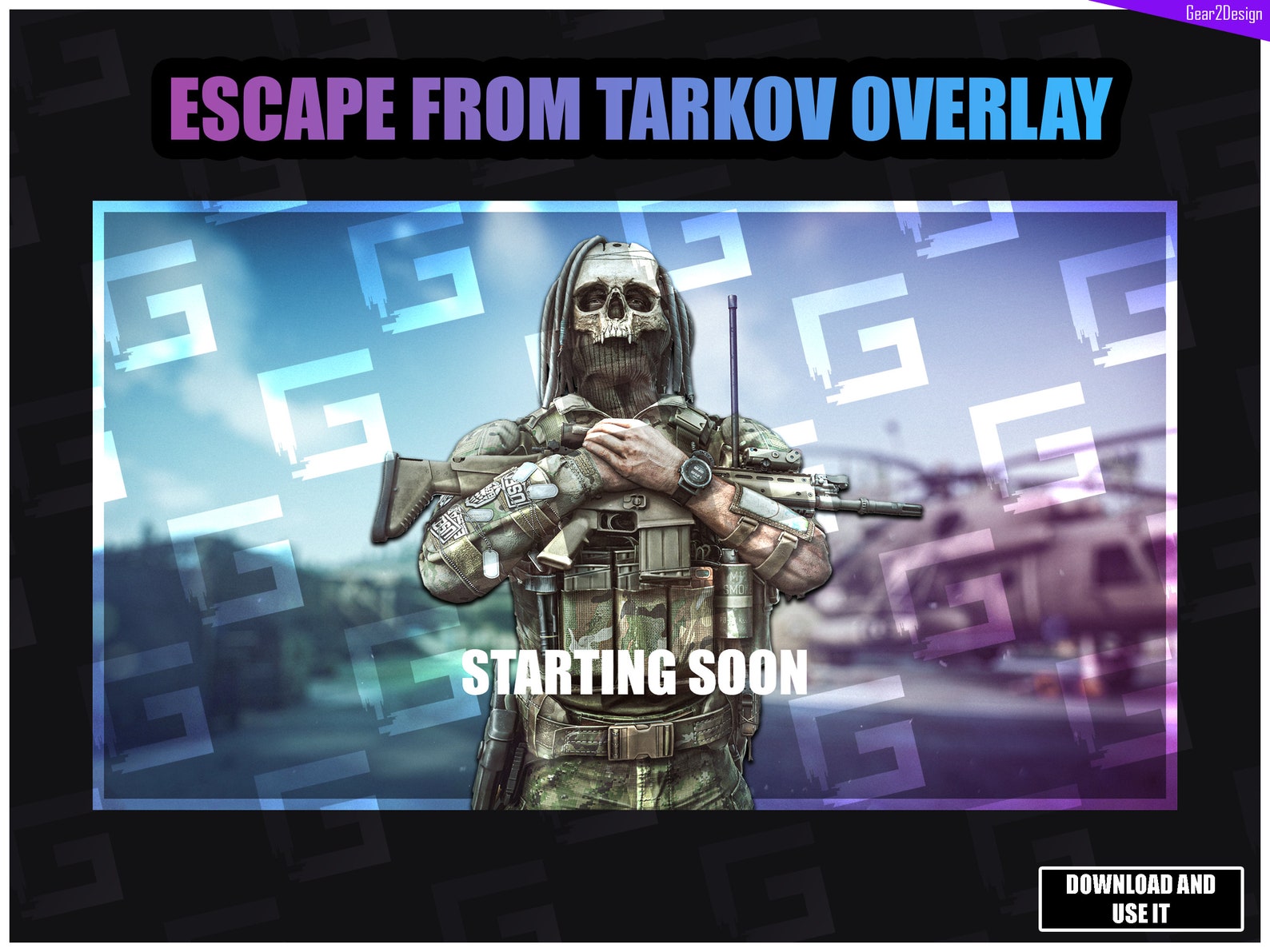 Escape From Tarkov Animated Overlay Pack Webcam Panels HUD Streaming Twitch Overlay EFT - Etsy