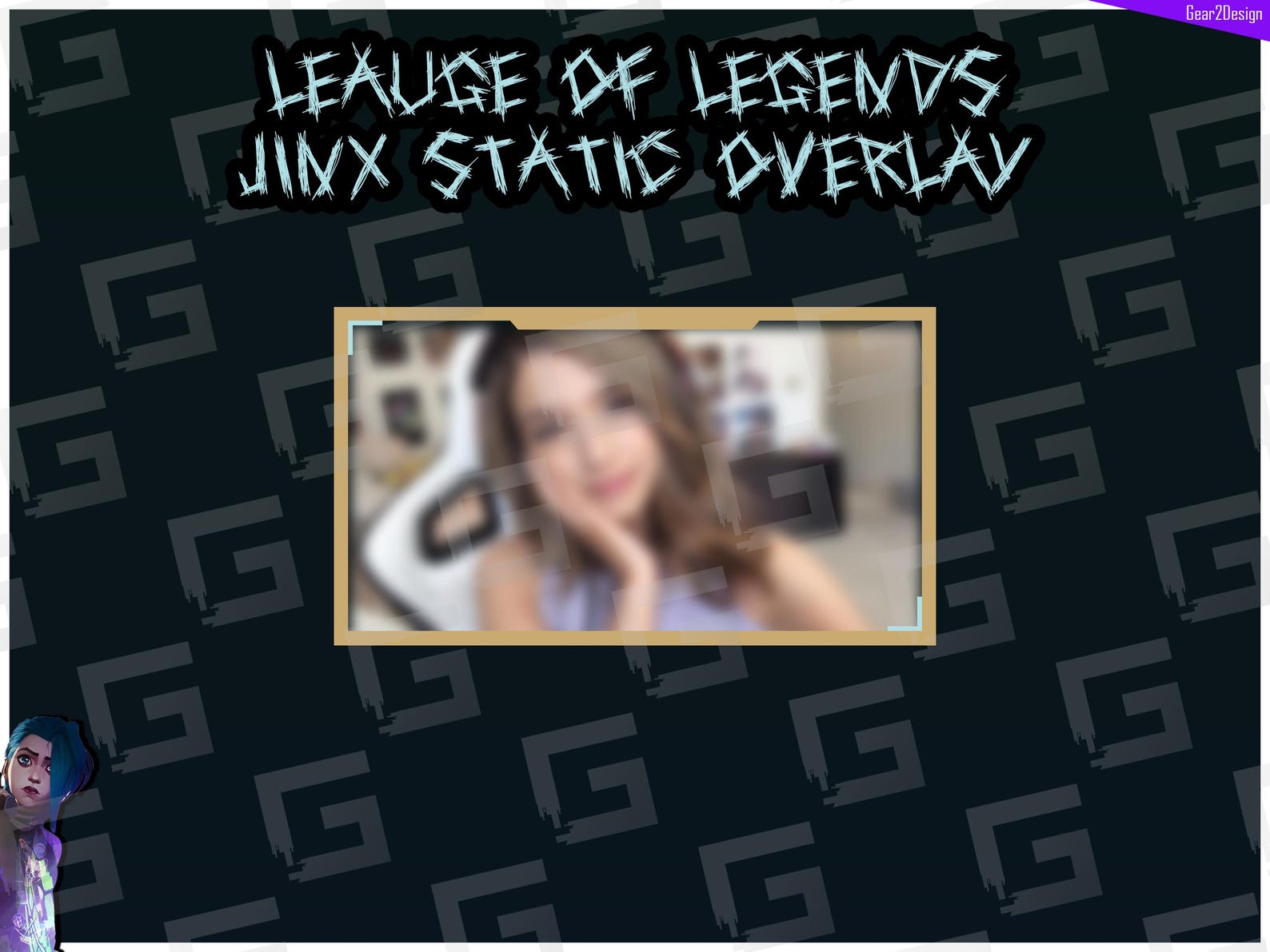 Jinx Stream Overlay Pack | HUD | Webcam | Panels | Static | Streaming ...