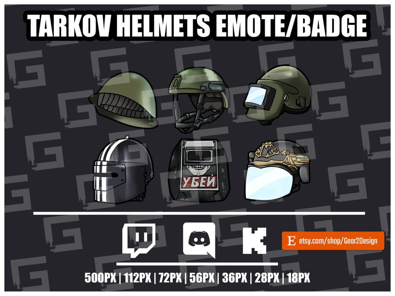 Twitch Emote/badge || Escape From Tarkov Helmets || Killa || Tagilla ...
