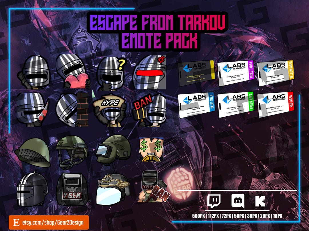 Escape From Tarkov Emote Pack | Discord Emote | Emote | Streaming ...