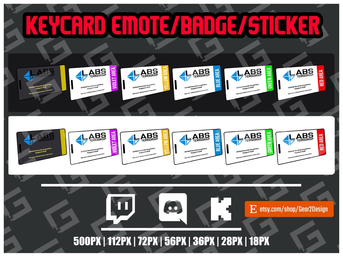 Twitch Emote/badge/sticker || Keycard || EFT || Escape From Tarkov - Etsy