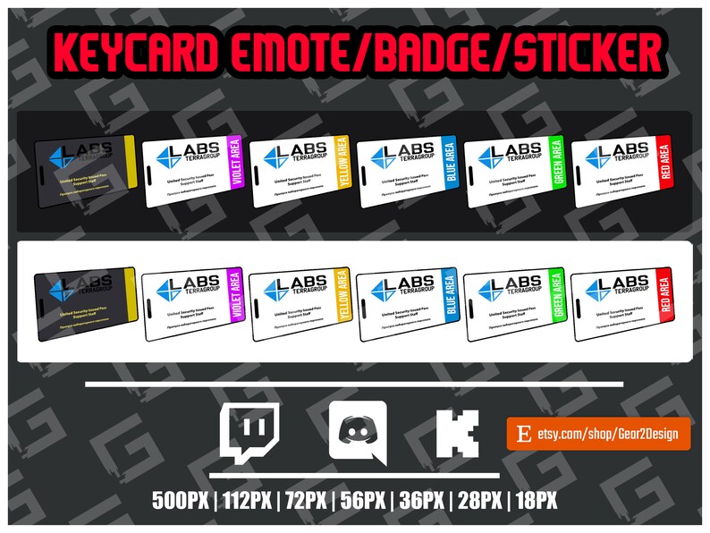 Twitch Emote/badge/sticker || Keycard || EFT || Escape From Tarkov - Etsy