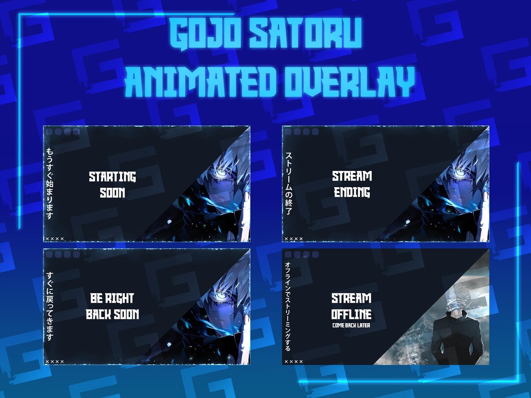 Gojo Satoru Animated Overlay | Anime | Twitch | Streaming | Streamer ...