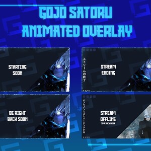 Gojo Satoru Animated Overlay | Anime | Twitch | Streaming | Streamer ...