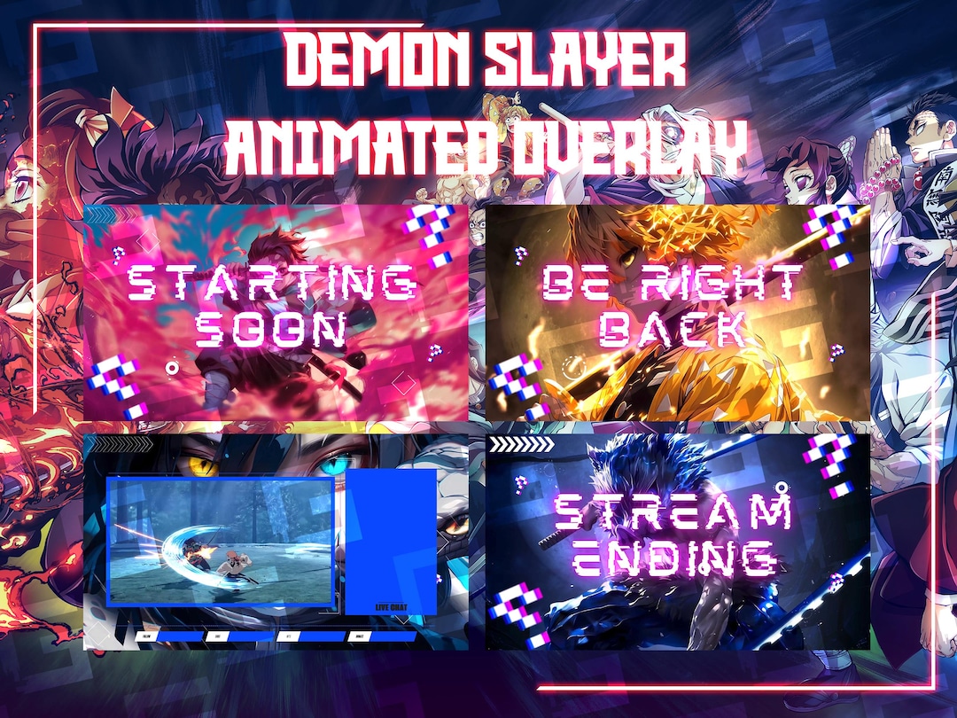 Demon Slayer Animated Overlay | Anime | Twitch | Streaming | Streamer ...