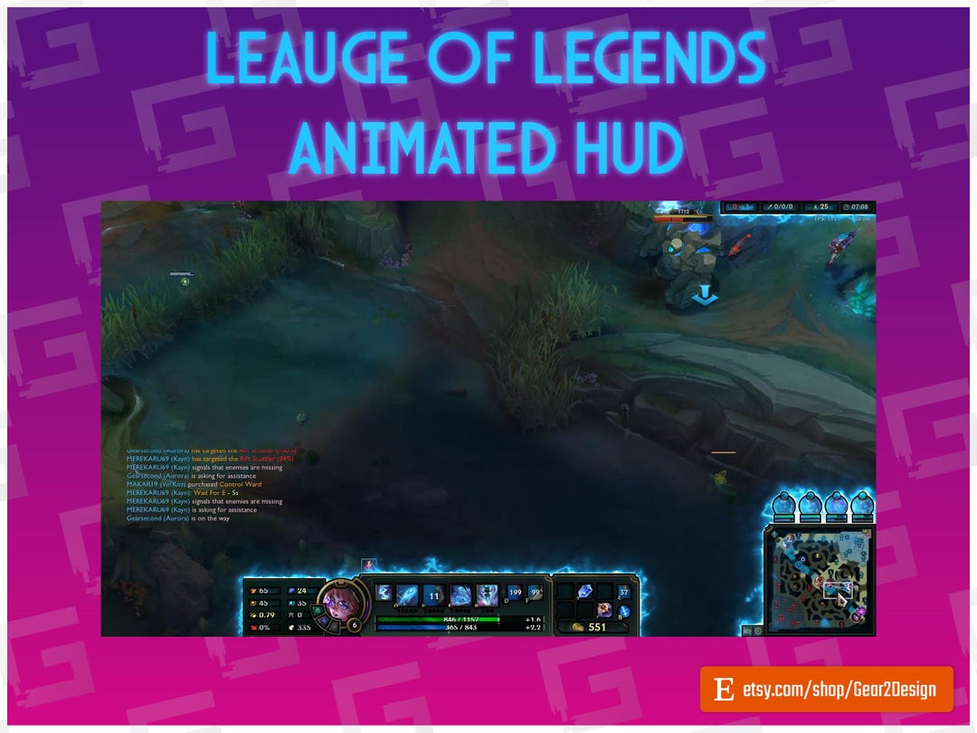 Lol Animated Overlay | HUD | Animated | Streaming | Twitch Overlay ...
