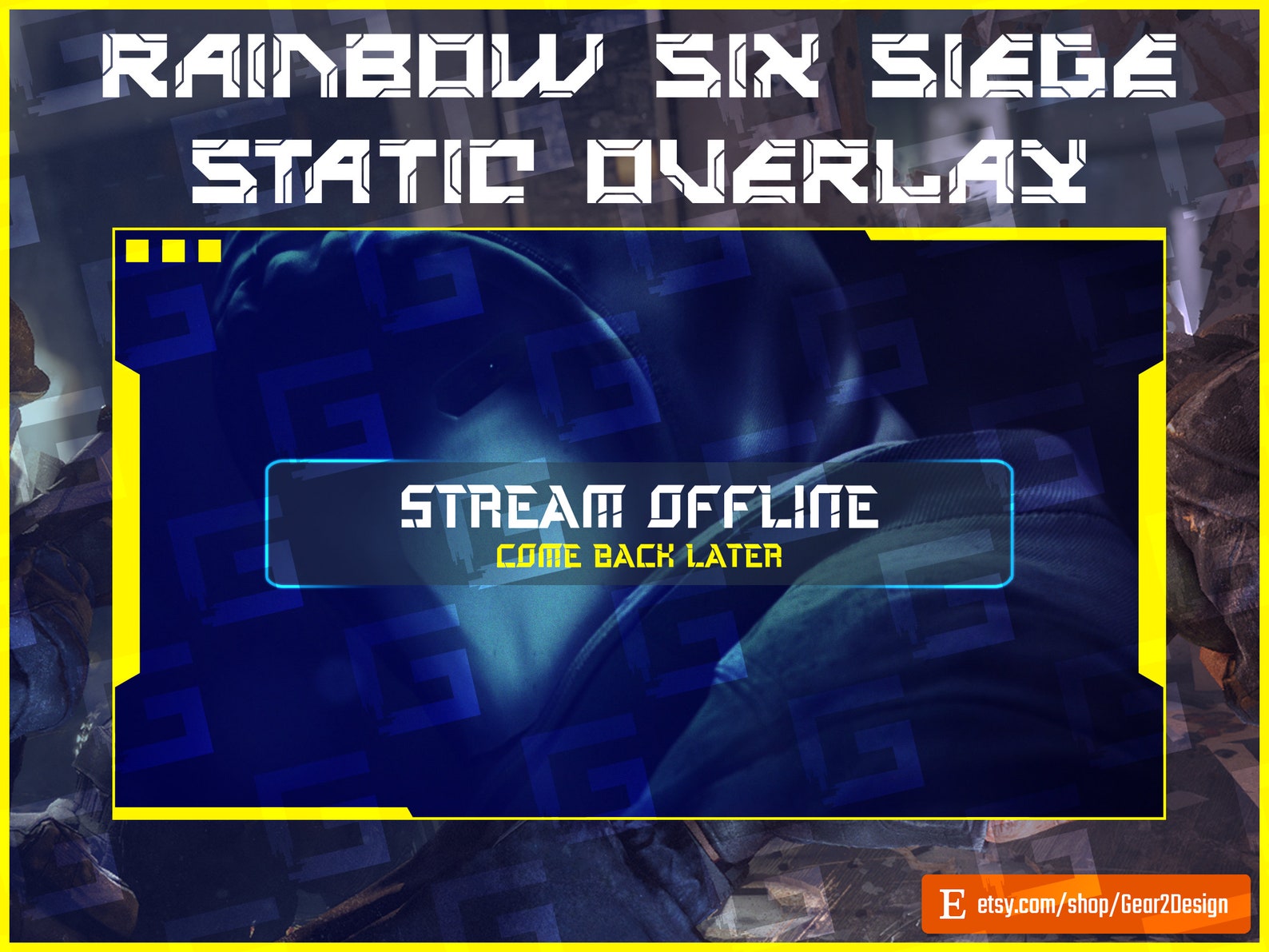 Rainbow Six Siege Overlay | Webcam | Panels | Static | Streaming ...