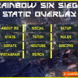 Rainbow Six Siege Overlay | Webcam | Panels | Static | Streaming ...