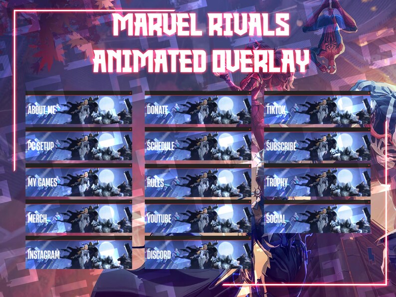 Marvel Rivals Animated Overlay | Marvel | Twitch | Streaming | Streamer ...