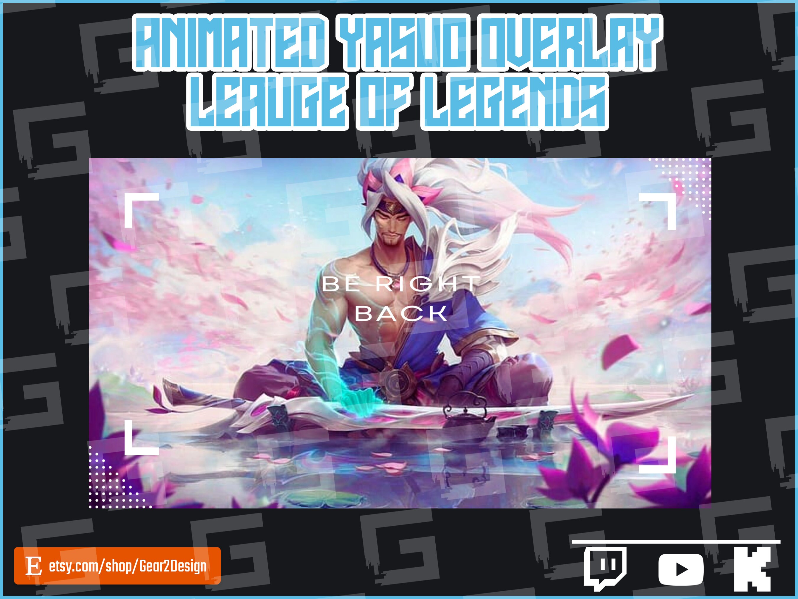 Yasuo Stream Overlay Pack | HUD | Webcam | Panels | Animated | Static ...