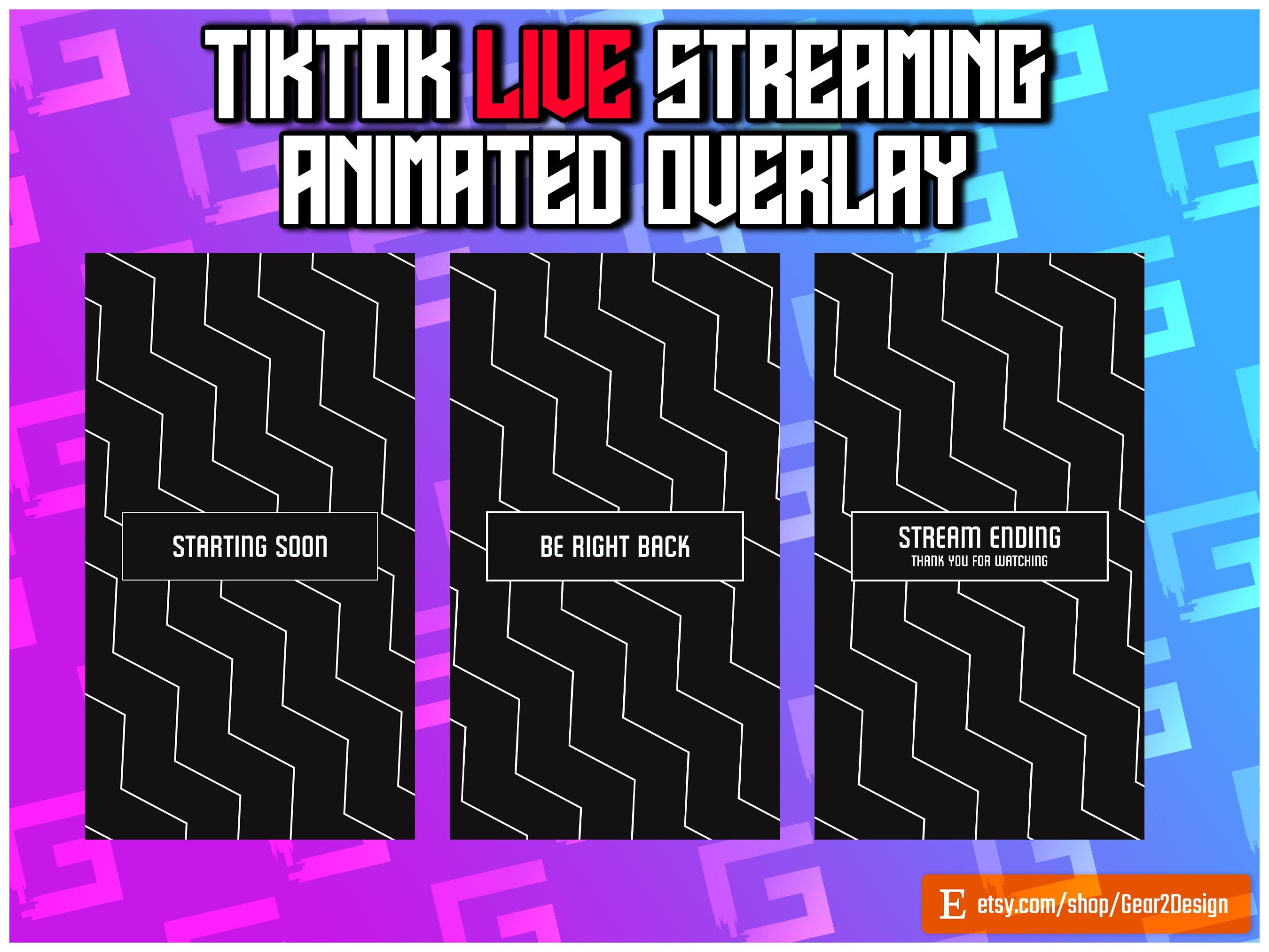 Tiktok Live Streaming Pack Animated || Tiktok Animated Overlay ...