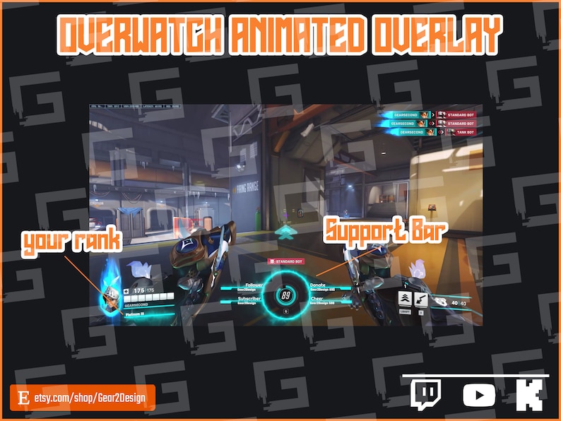 Overwatch Aniamted Overlay || Twitch Animated Overlay || Overwatch2 ...