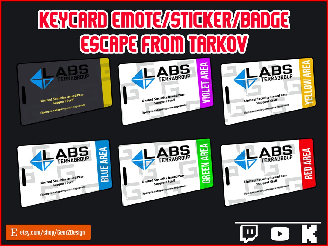 Twitch Emote/badge/sticker || Keycard || EFT || Escape From Tarkov - Etsy