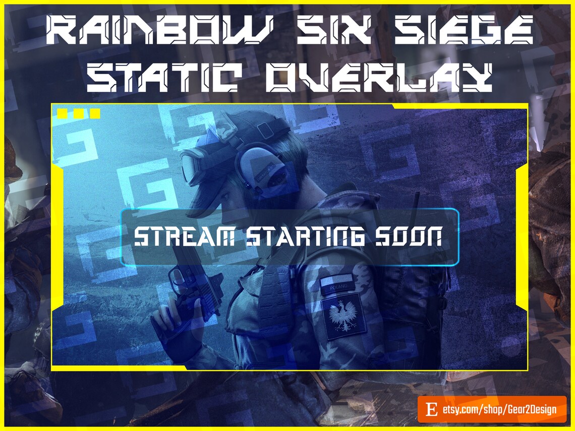 Rainbow Six Siege Overlay Webcam Panels Static Streaming Twitch Overlay ...