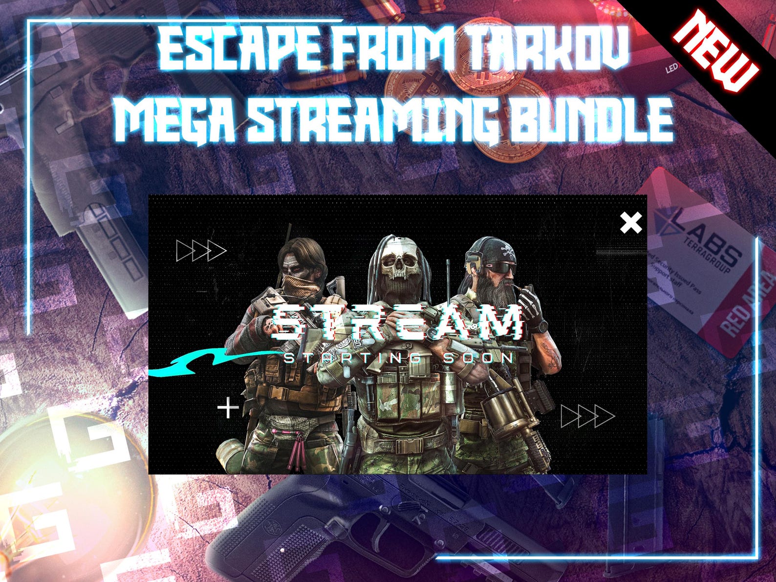 Escape From Tarkov Mega Streaming Bundle | Animated Overlay | Overlay ...