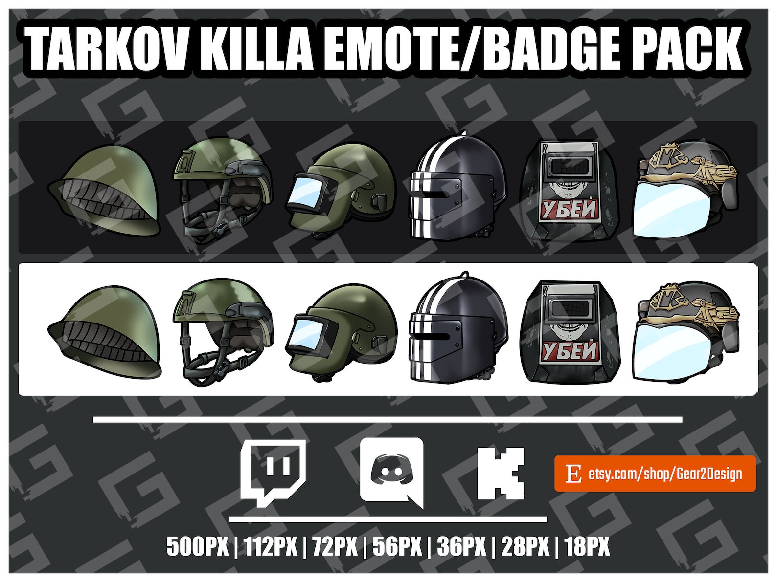 Twitch Emote/badge || Escape From Tarkov Helmets || Killa || Tagilla ...