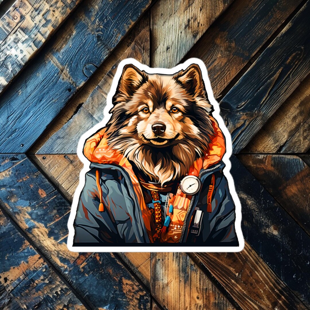 Finnish Lapphund Winter Explorer Sticker Outdoor Dog Art Decal ...