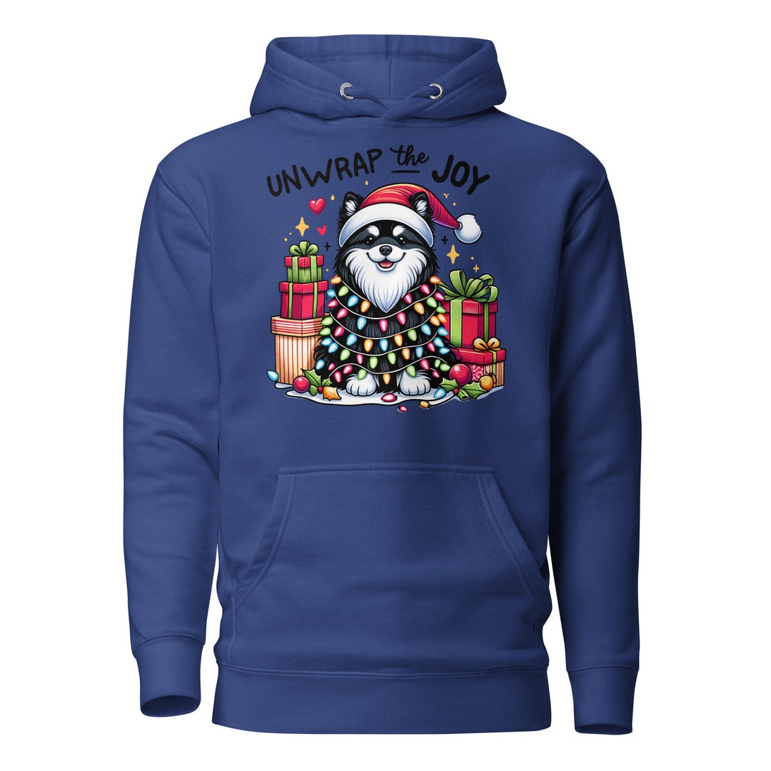 Unwrap the Joy Finnish Lapphund Hoodie Festive Dog Lover Gift - Etsy
