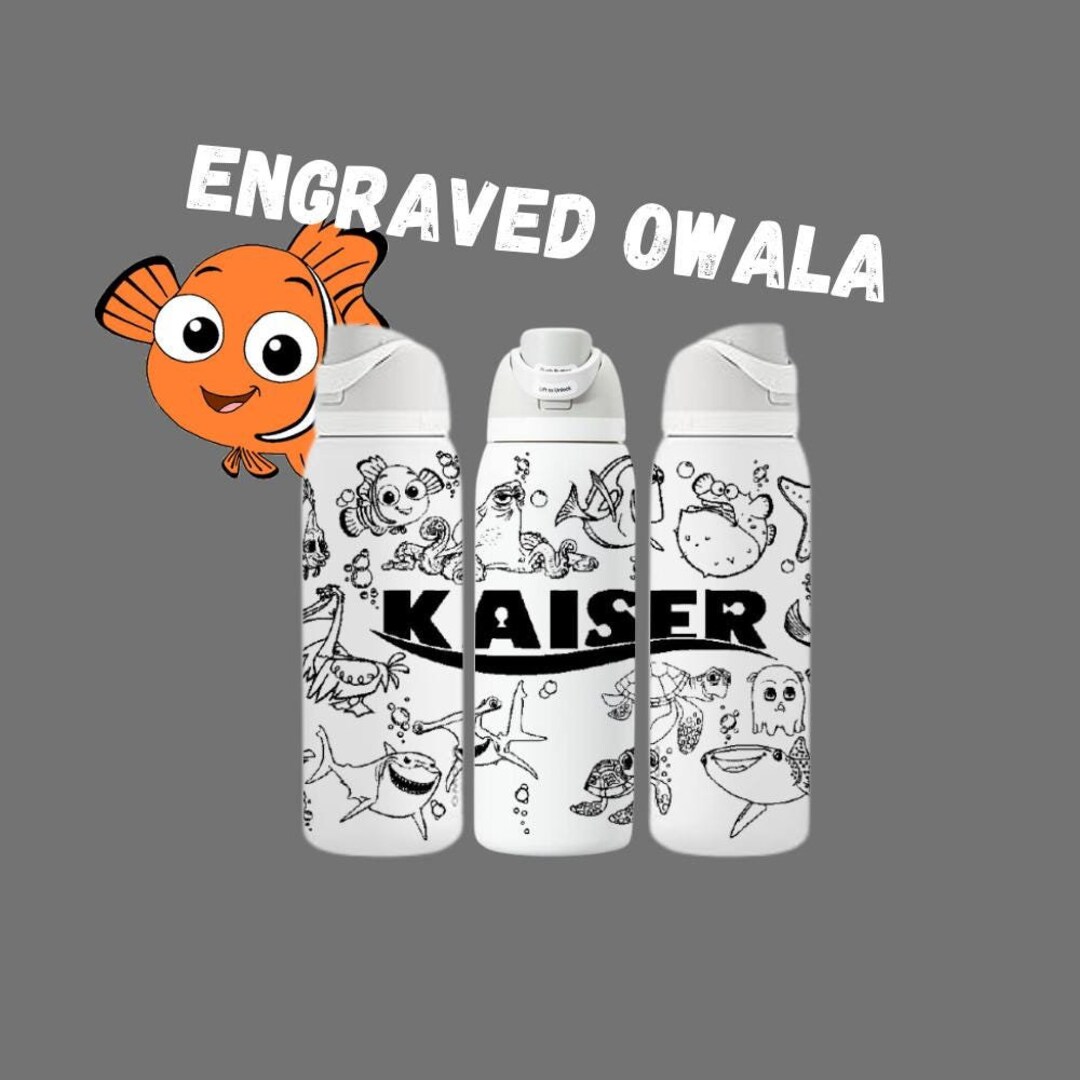 Personalized Fish Themed Engraved Water Bottle Owala Freesip - Etsy