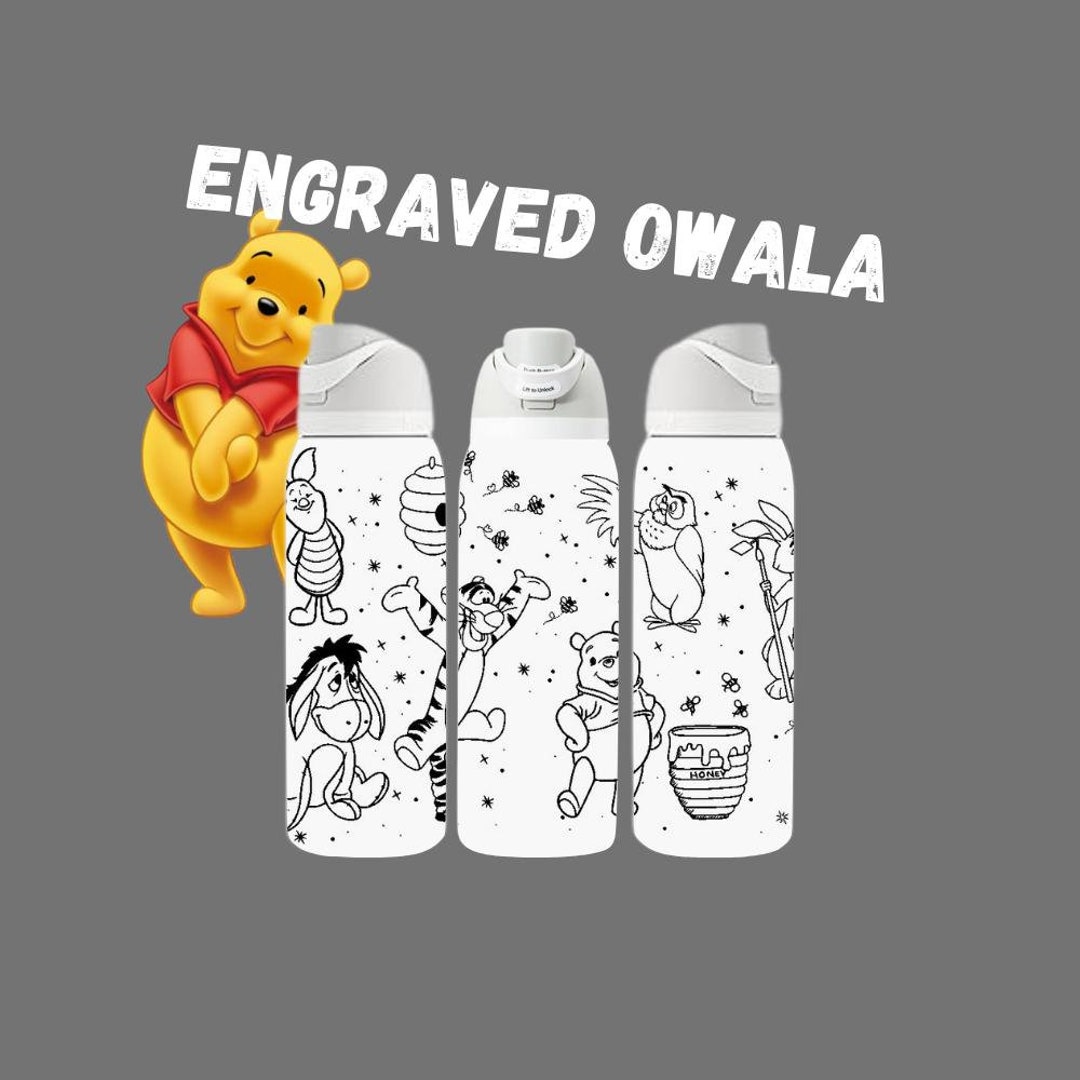 Winnie the Pooh Engraved Water Bottle Owala Freesip - Etsy