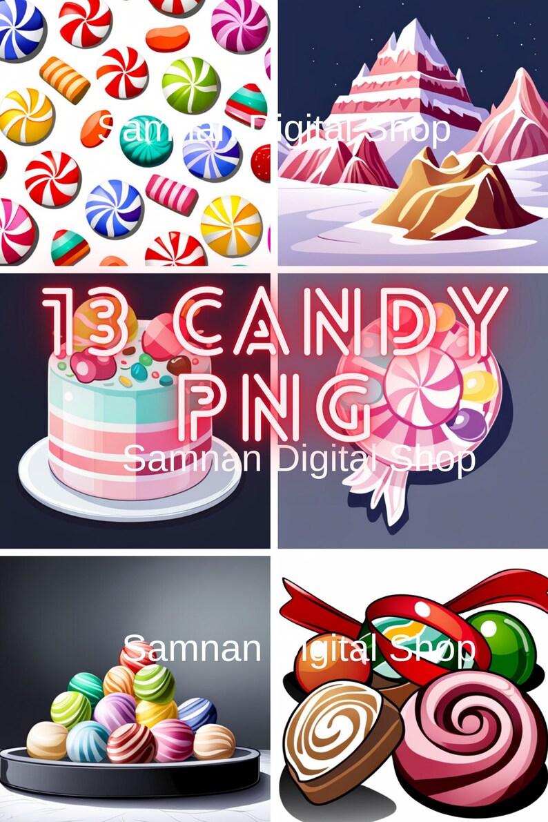 13 Candy PNG Clipart Candypastel PNG art - Etsy