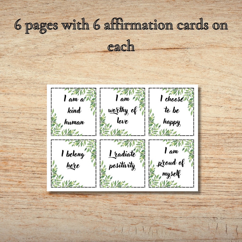 36 Positive Affirmation Cards Printable, Affirmation Cards Digital ...