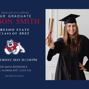 Fresno State Graduation, Graduation Party Invitation, Graduation ...