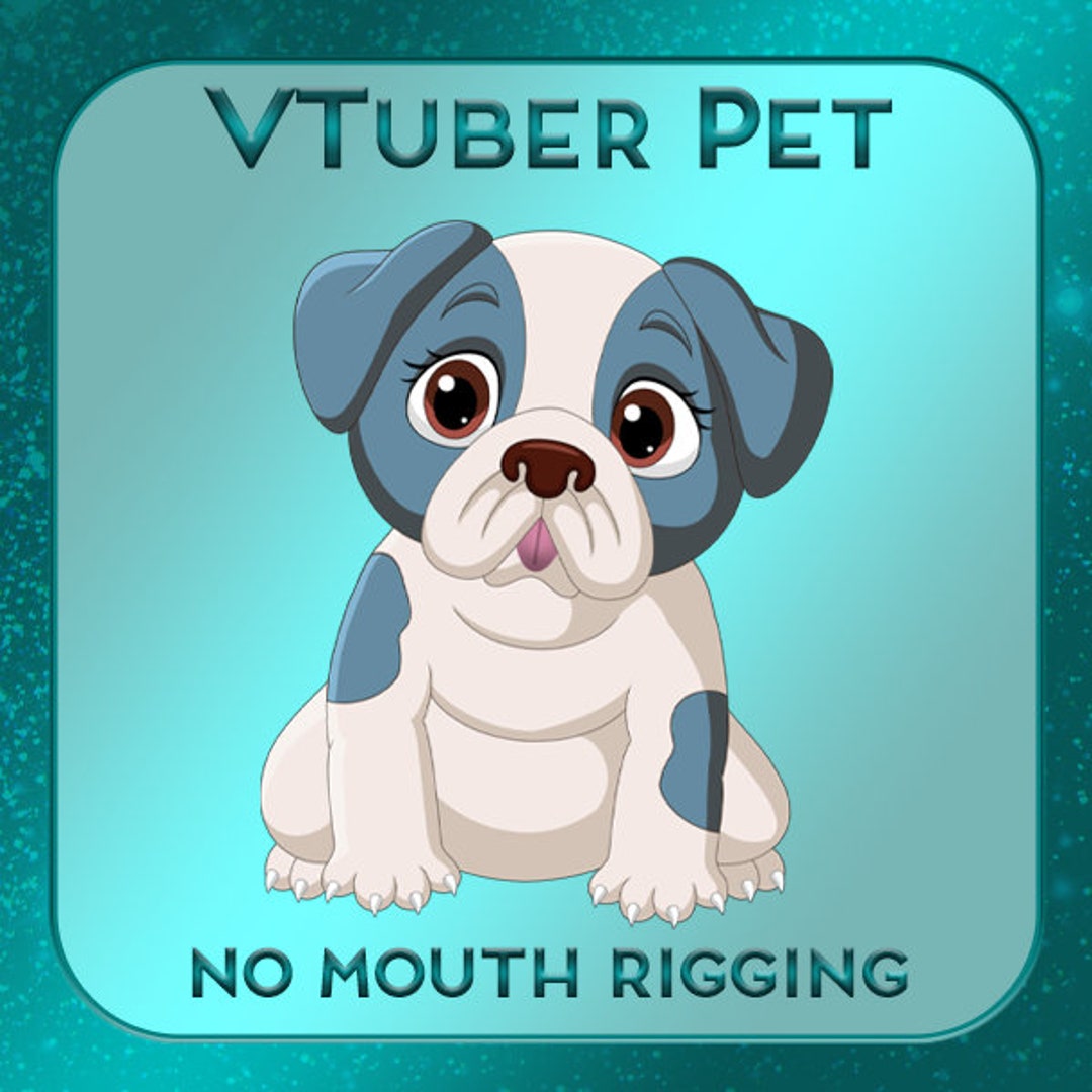 Blue Pug Vtuber Pet - Etsy
