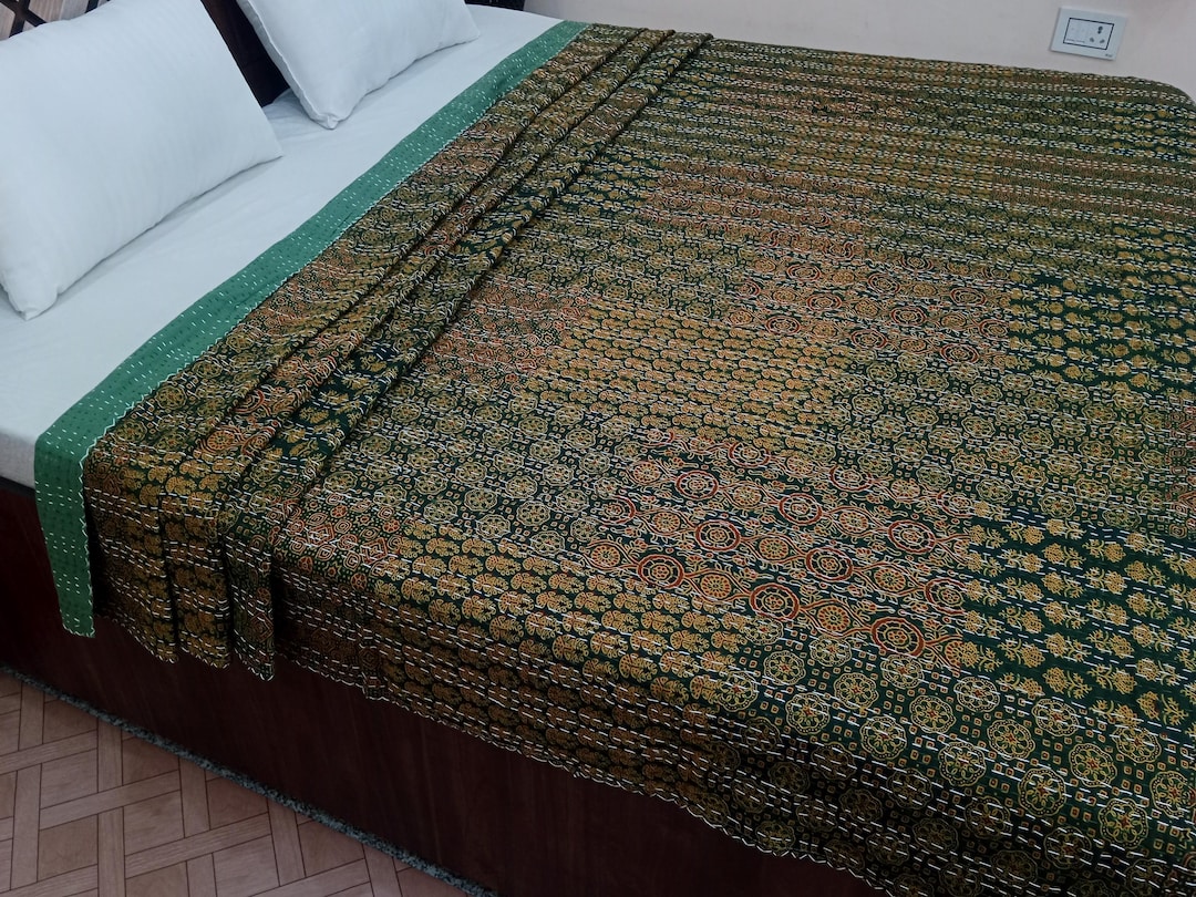 Ajrak or Ajrakh is a Unique Block Printed Textile. It Displays Special ...