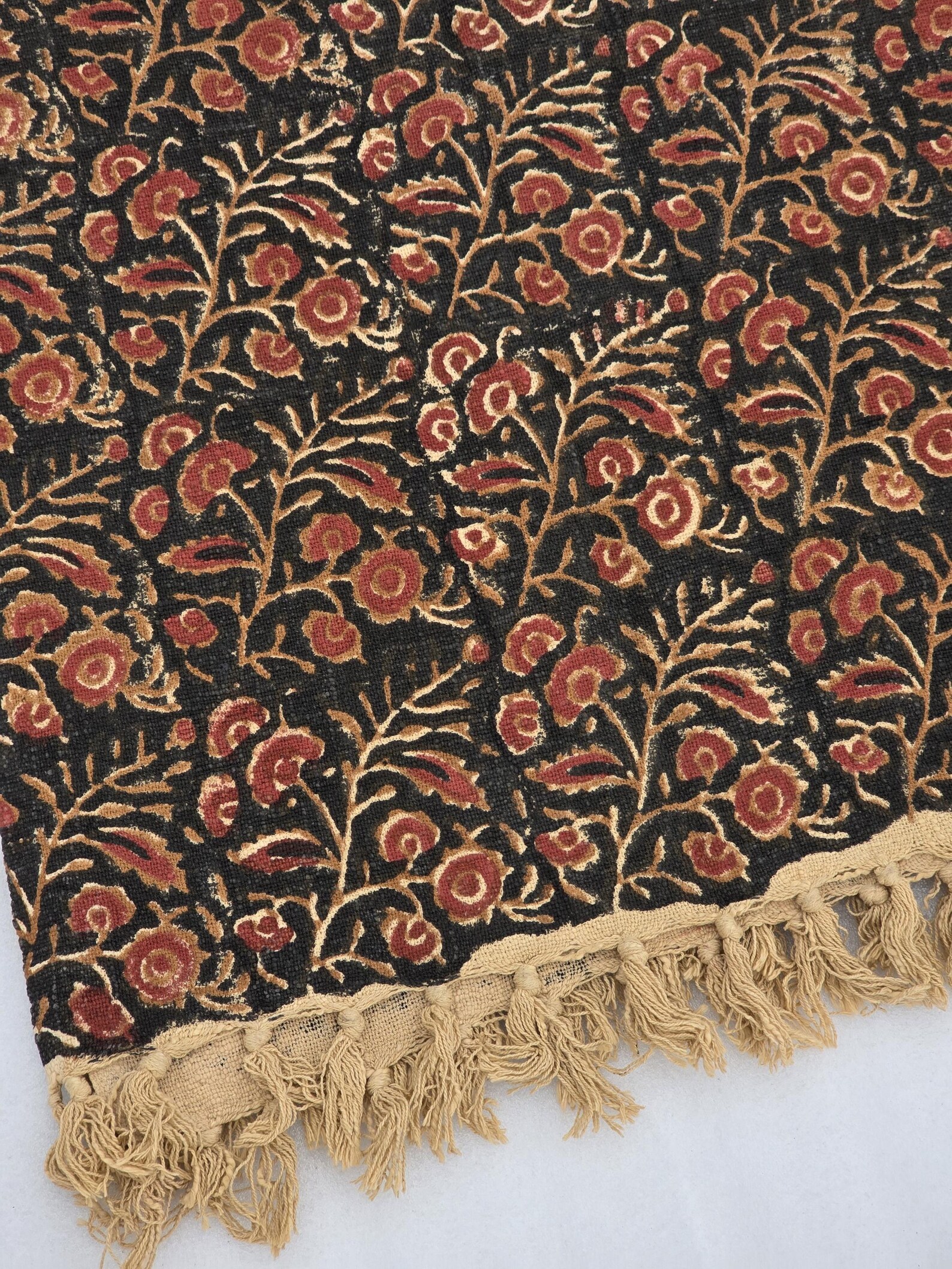 Premium Handmade Sofa Throw Hand Block Print Soft Cotton Boho Throw ...