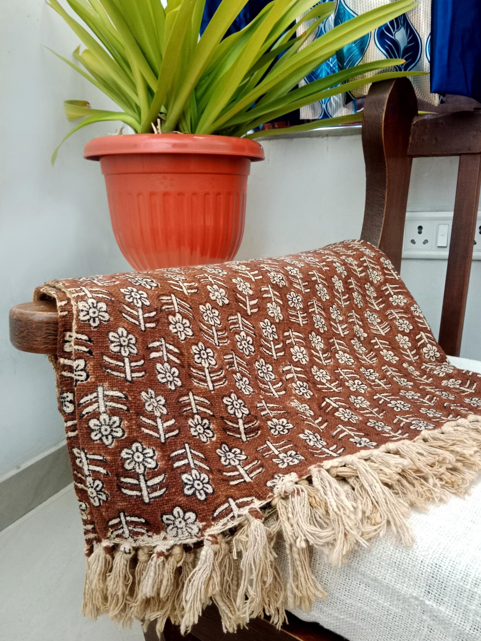 Premium Sofa Throw, Hand Block Print Throw, Soft Cotton Boho Throw ...