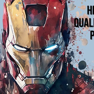 Marvel Superheroes Watercolor Art Print Bundle (spiderman, Ironman ...