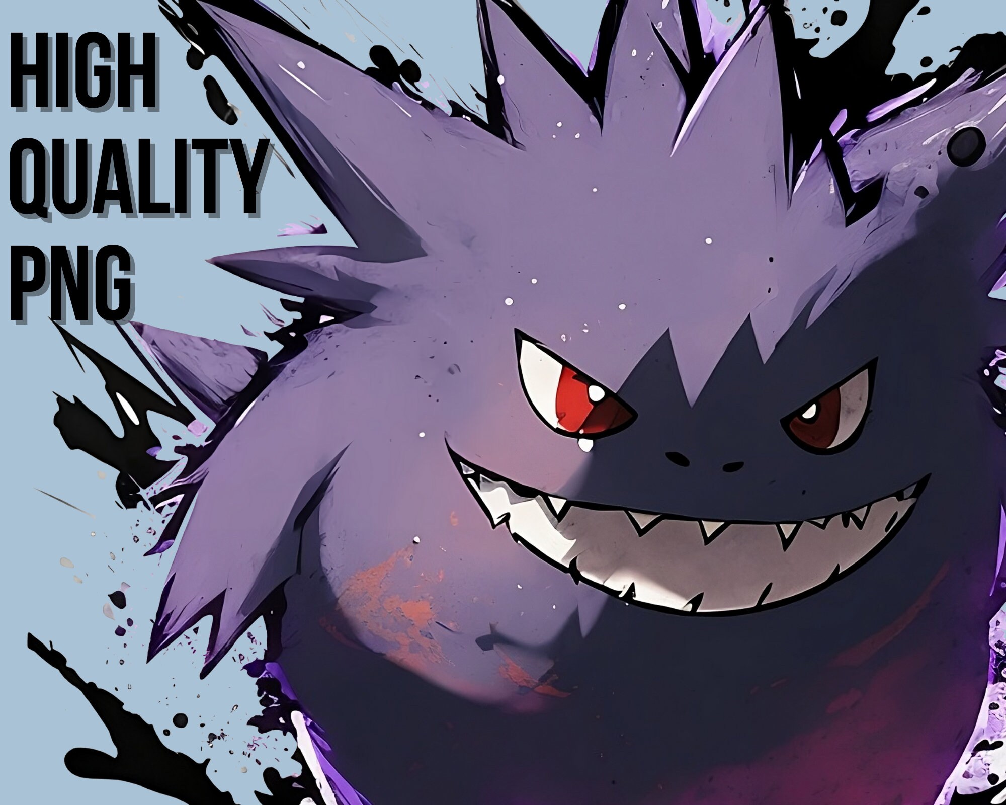 Gengar PNG Clipart: Arte Digitale Ad Alta Risoluzione per Fan E ...