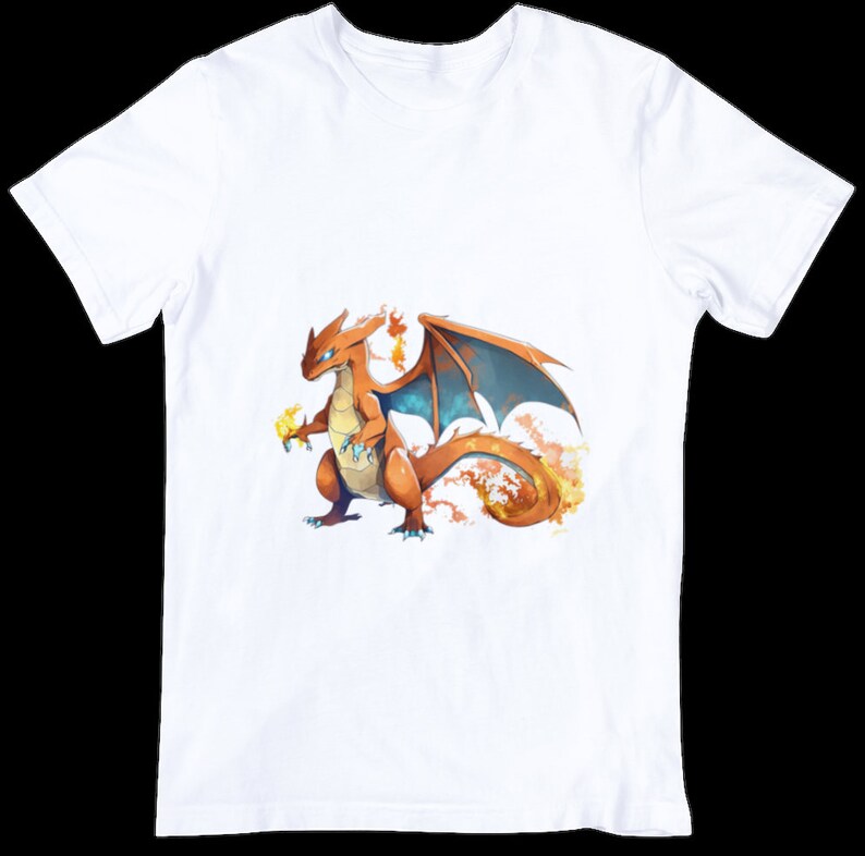 Charizard Watercolor Digital Art Print - PNG Di Alta Qualità Con Sfondo ...