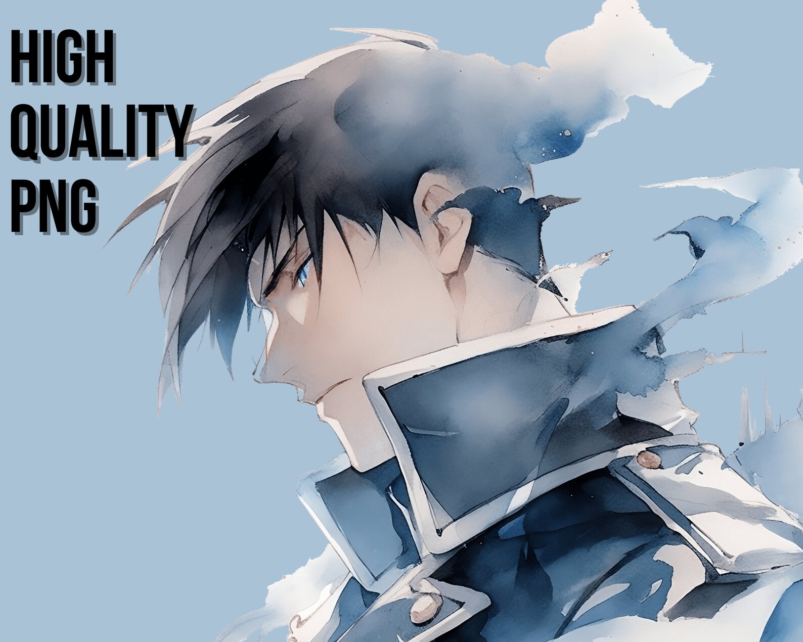Inferno Alchemist Roy Mustang Art: Digital Download for Anime Fans and ...