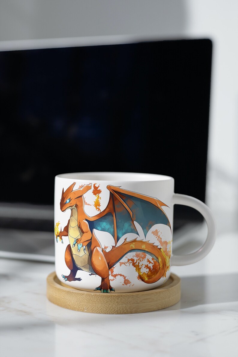 Charizard Watercolor Digital Art Print - PNG Di Alta Qualità Con Sfondo ...