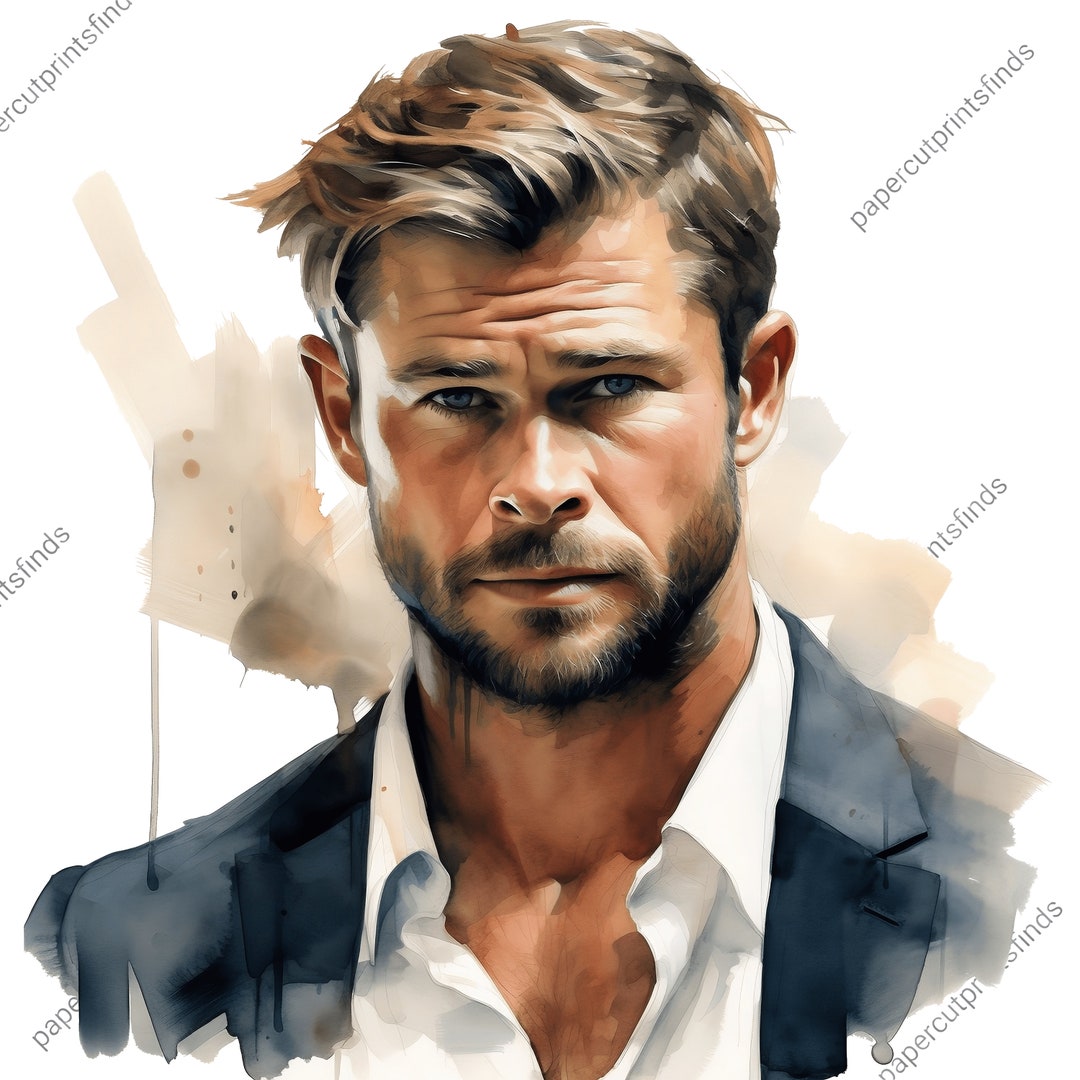 Dynamic Chris Hemsworth Art: Digital Download for Movie Fans and ...