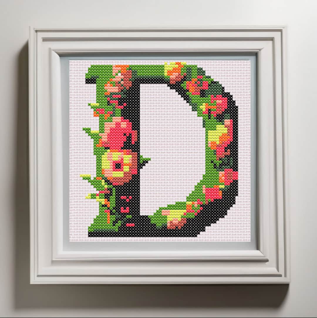 Letter D Cross Stitch - Etsy