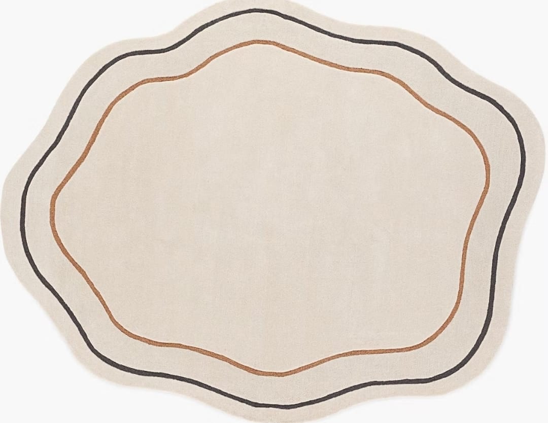 LUMI Hand Tufted Irregular Shaped Rug New Zealand Wool Abstract Area ...