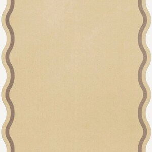 Scallop Wavy Shaped Hand Tufted Irregular Solid Color Large Area Rug ...