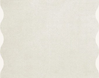 Scallop Wavy Shaped Hand Tufted Irregular Solid Color Large Area Rug ...