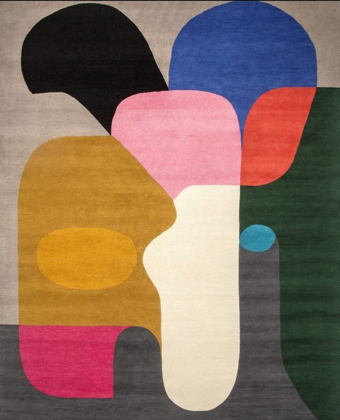 Flamingo Modern Abstract Woolen Minimalist Subtle Colorful Area Rug for ...